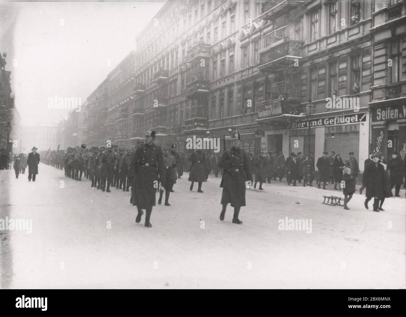 Deployment of the SA and the SS in Berlin under police protection ...