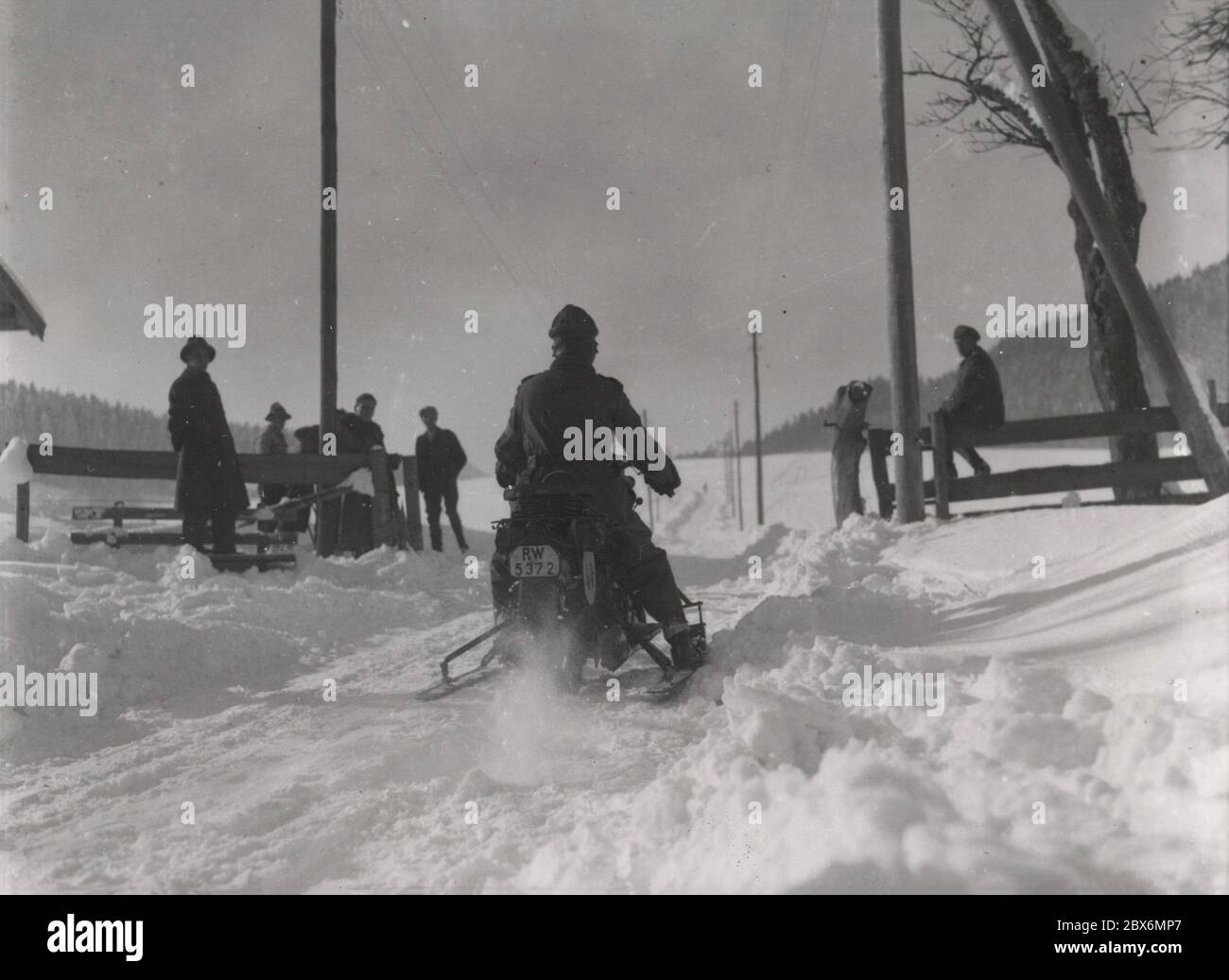 Motorbike off-road driving in winter. Heinrich Hoffmann Photographs ...