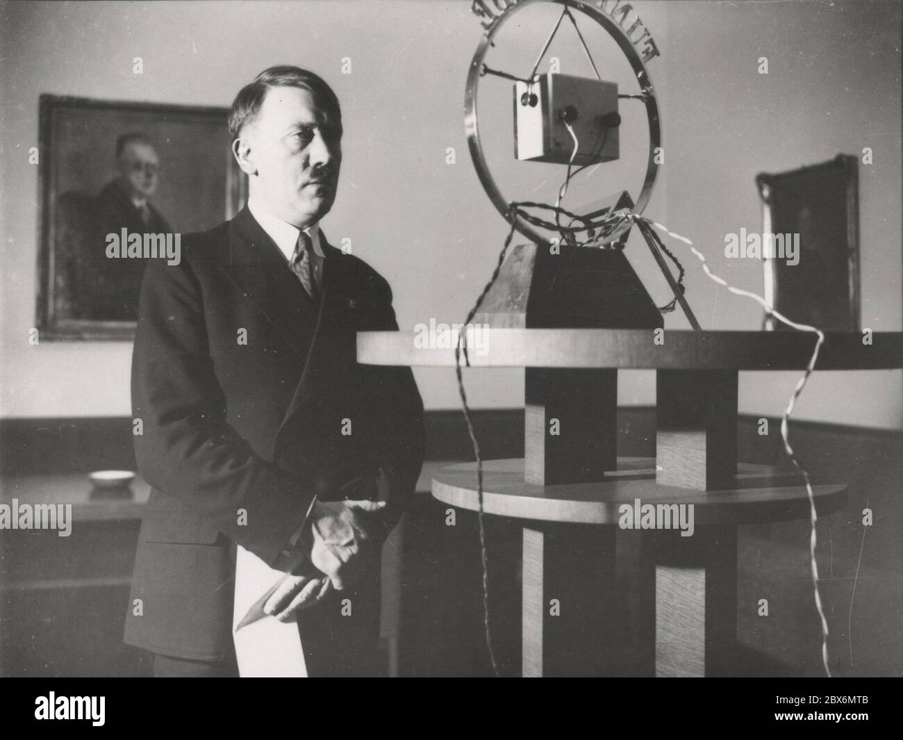 Hitler at his first broadcast speech as Chancellor. Heinrich Hoffmann ...