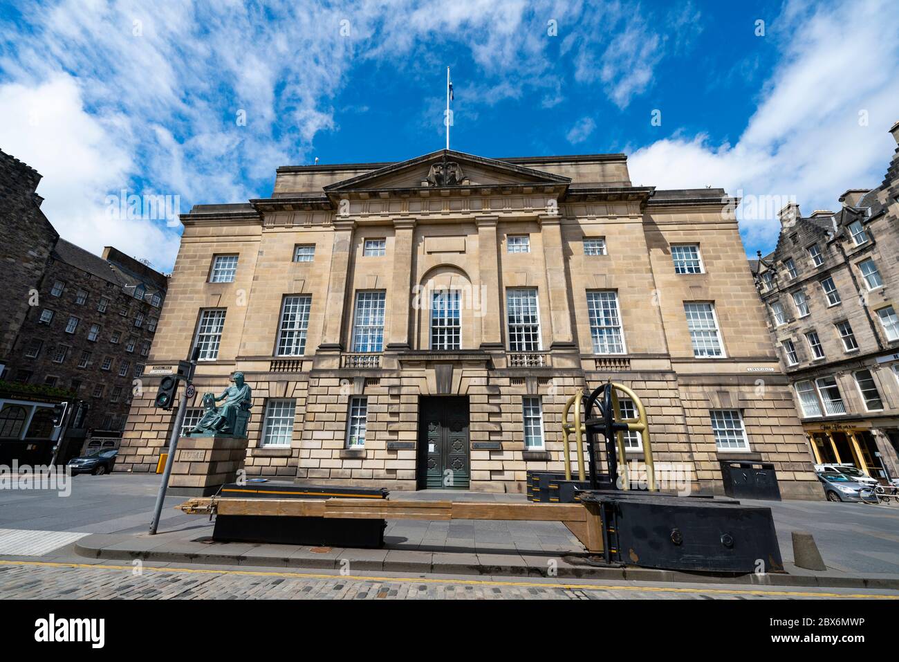 Exterior view of High Court in Edinburgh on the Royal Mile in Old Town ...