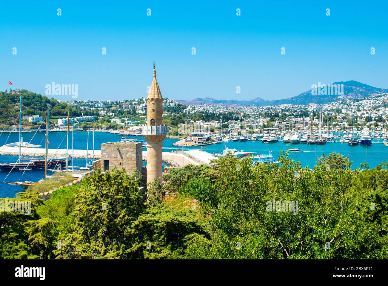 Bodrum, Turkey - 01 September 2017: Beautiful Mediterranean landscape ...
