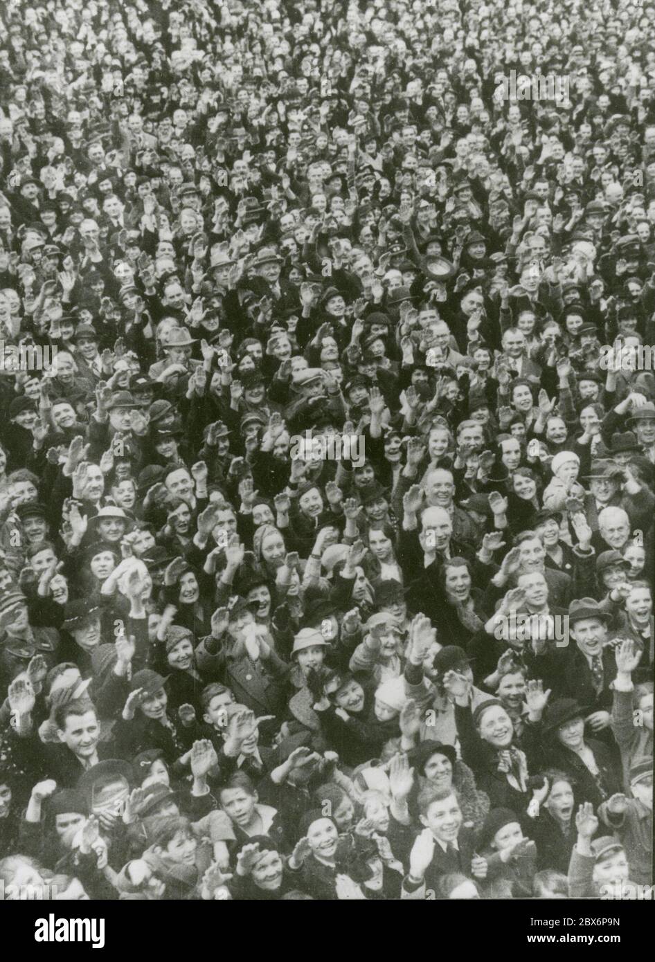 Overview of an enthusiastic crowd Heinrich Hoffmann Photographs 1933 ...