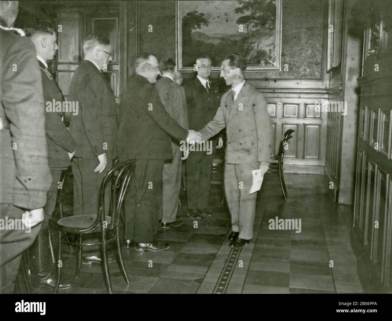 Goebbels at the press conference - Hanke Heinrich Hoffmann Photographs ...