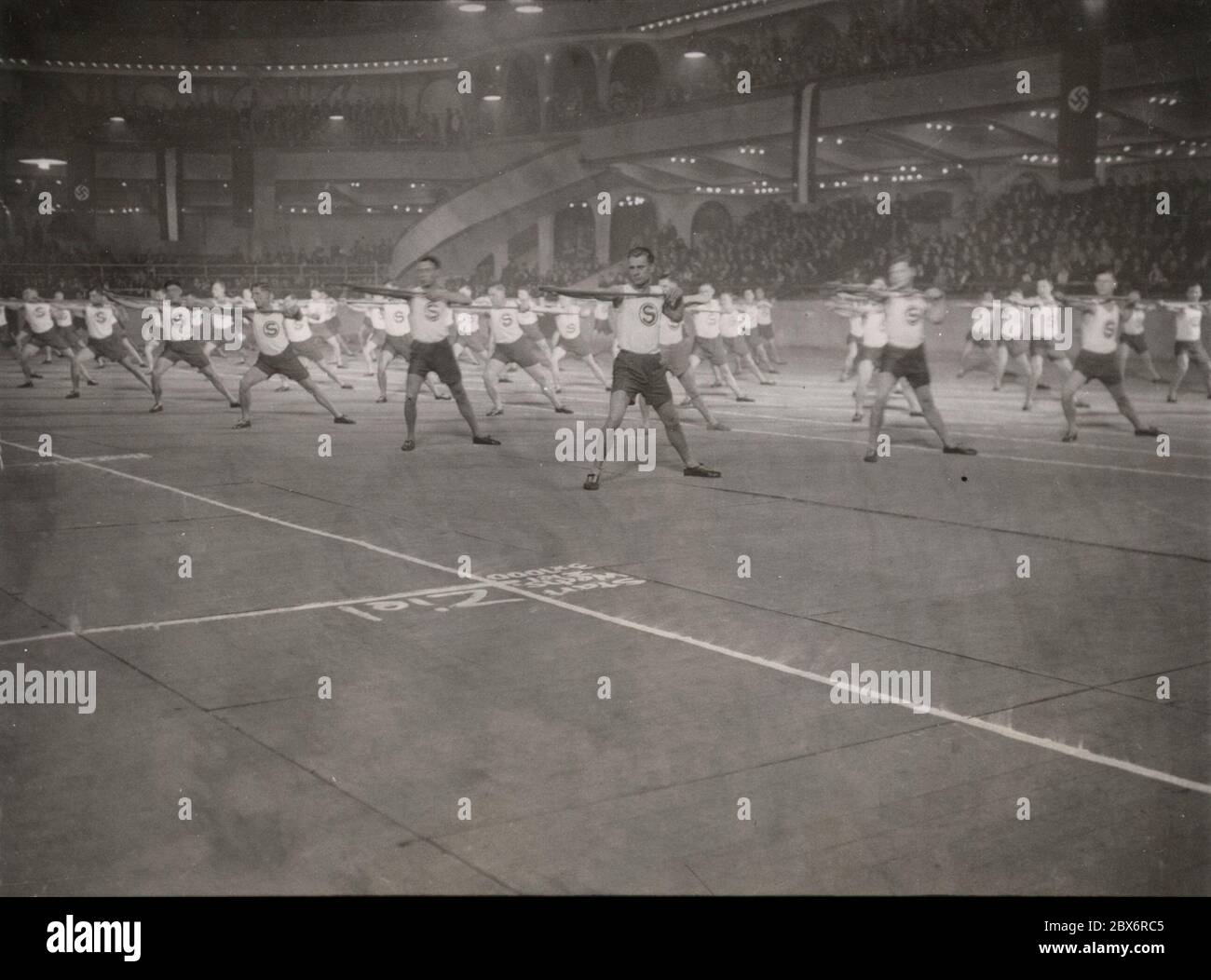 Sports demonstrations in the Berlin Sports Palace. Heinrich Hoffmann ...