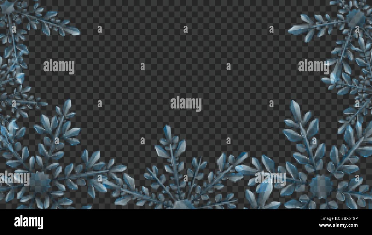 Christmas composition of large complex transparent snowflakes in light ...