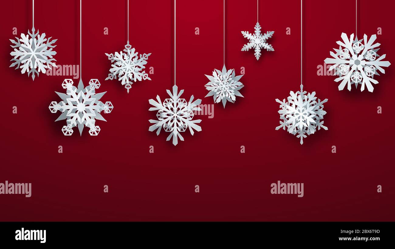 Large paper snowflakes Stock Vector Images - Alamy