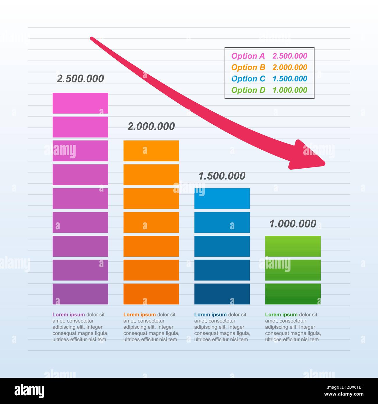 Decreased graph illustration Stock Vector Images - Alamy