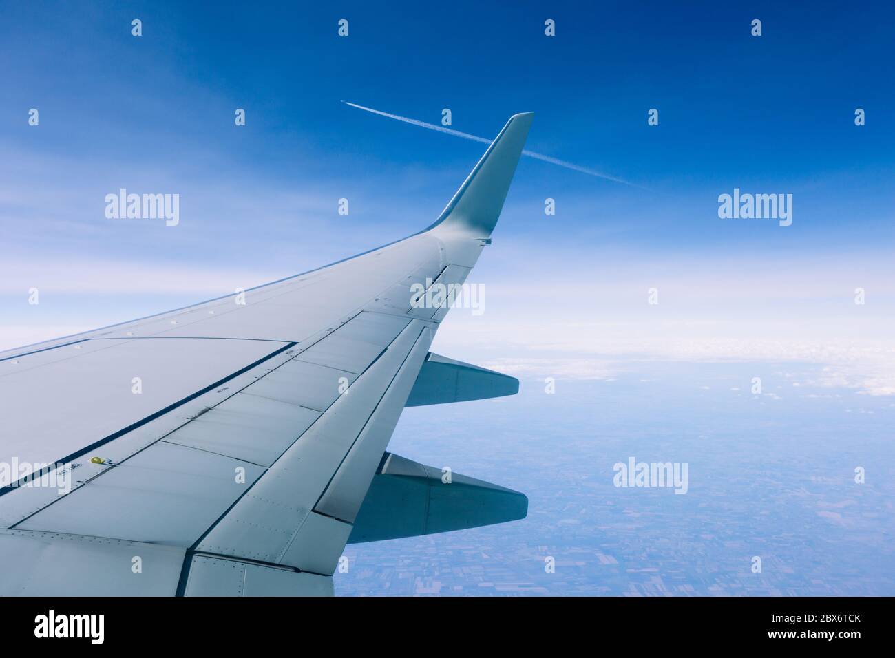 sky panorama. view from the airplane window Stock Photo - Alamy
