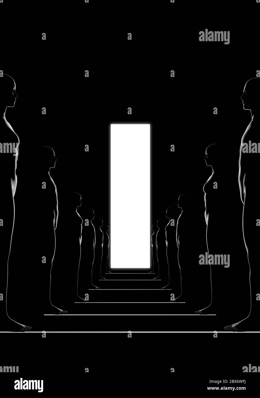 Human shapes in a row hi-res stock photography and images - Alamy