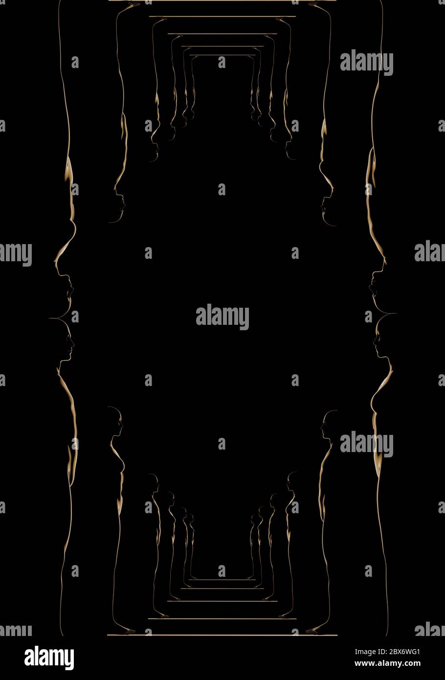 Human shapes in a row hi-res stock photography and images - Alamy