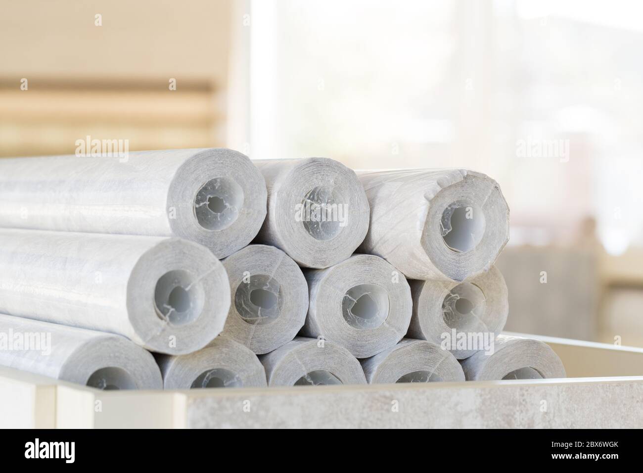 trendy multicolored modern design rolls wallpaper as background Stock ...