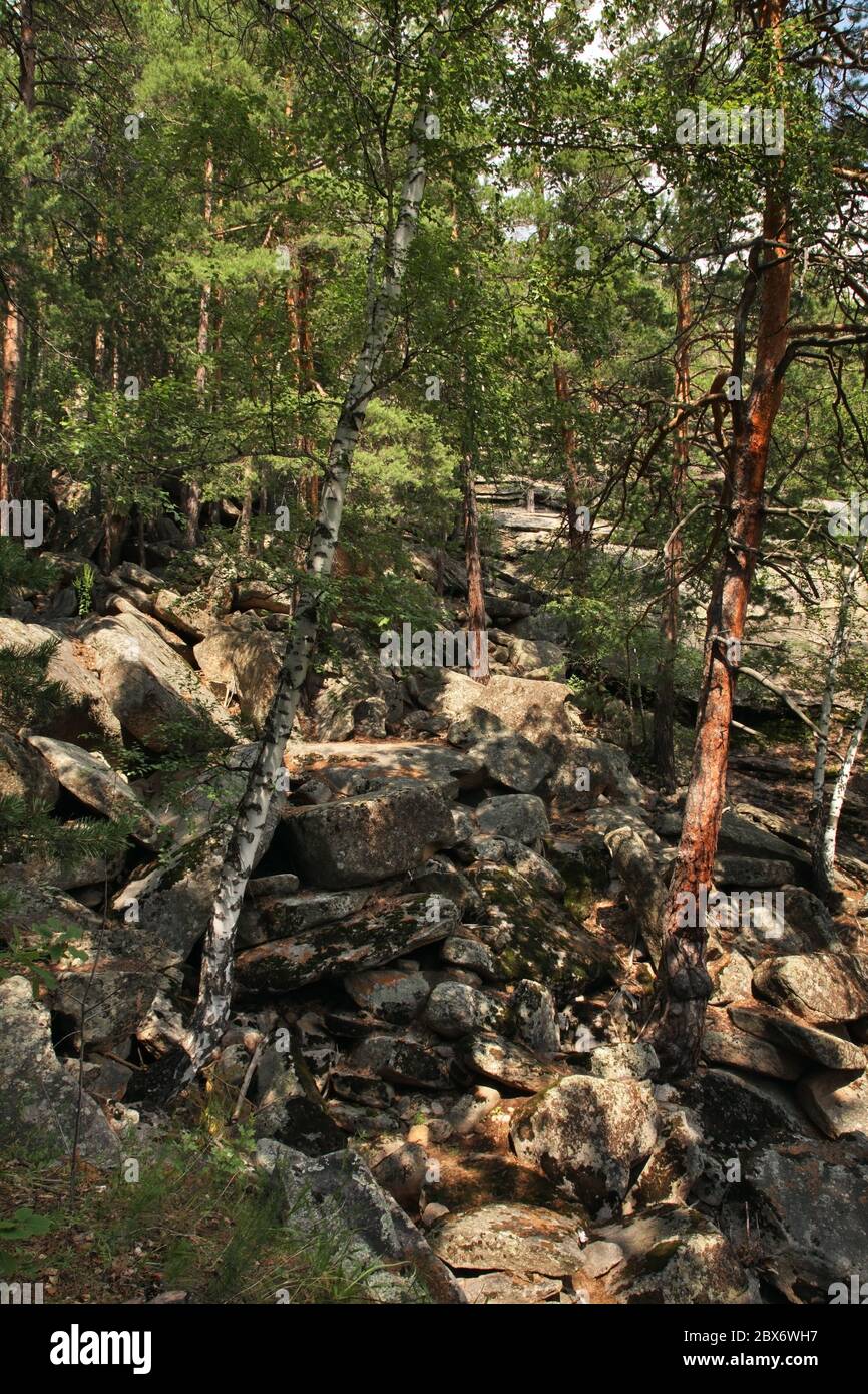National Park Karkaraly near Karkaralinsk. Karaganda Oblast. Kazakhstan ...
