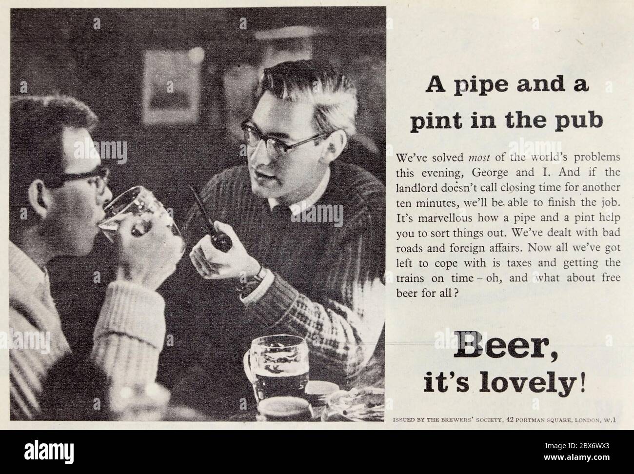 Vintage advertisement for beer Stock Photo - Alamy