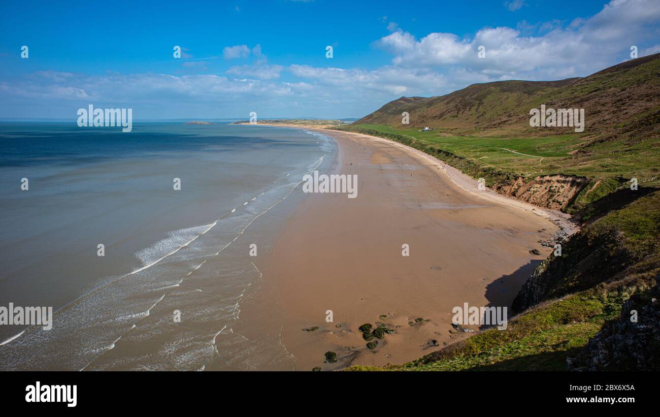 Llangennith beach wales hi-res stock photography and images - Alamy