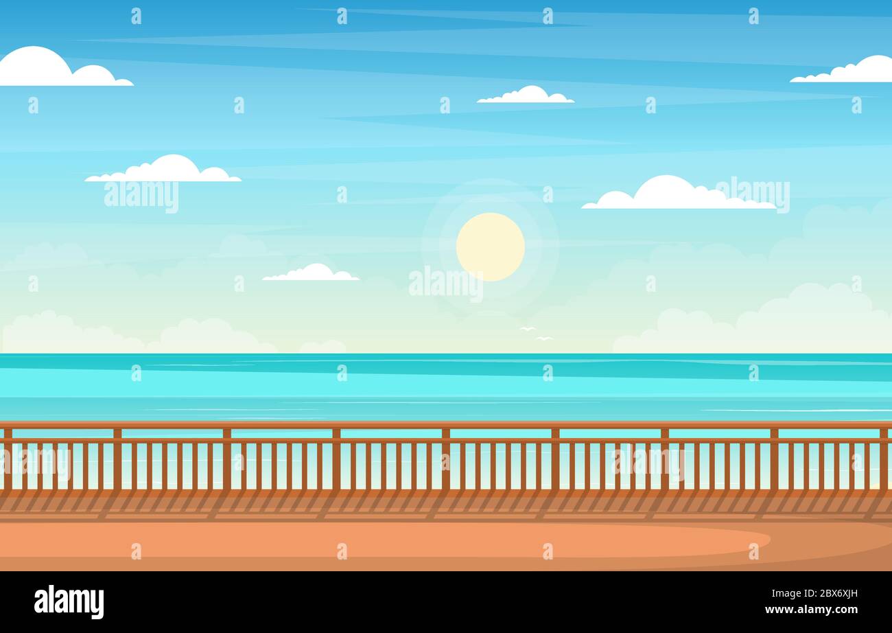 Boat Deck View Stock Vector Images - Alamy