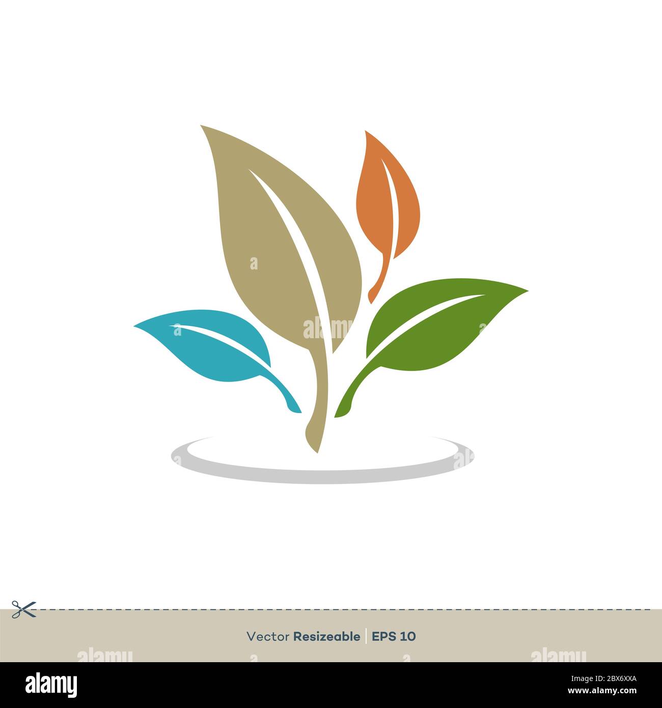 Green Leaves Vector Logo Template Illustration Design. Vector EPS 10 ...