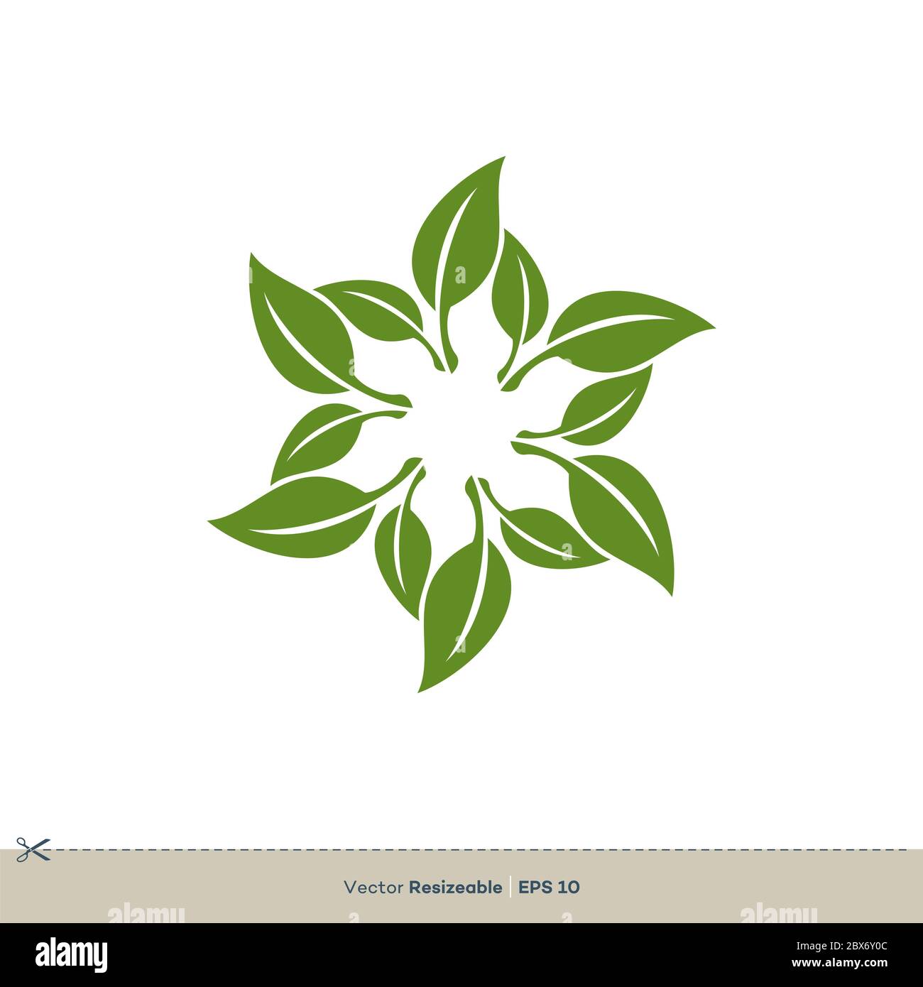 Green Leaves Vector Logo Template Illustration Design. Vector EPS 10 ...