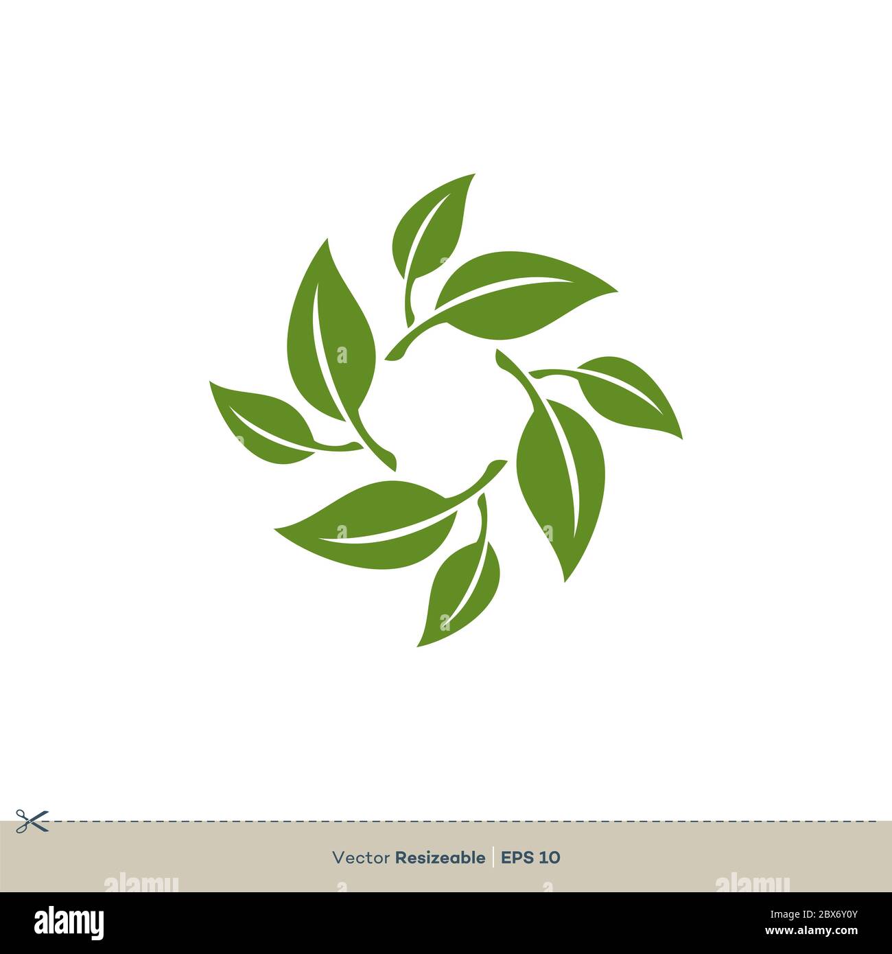 Green Leaves Vector Logo Template Illustration Design. Vector EPS 10 ...
