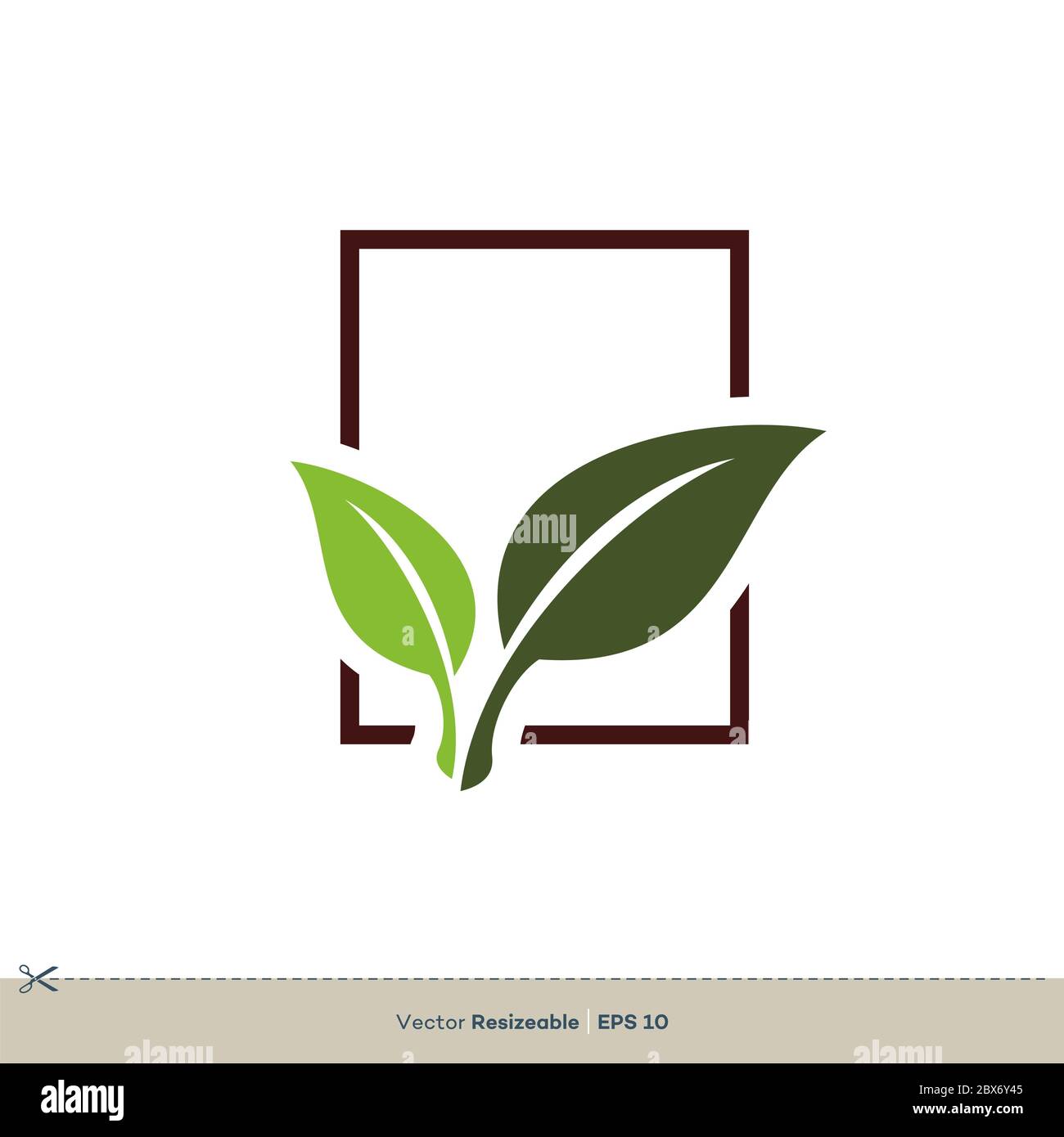 Green Leaves Vector Logo Template Illustration Design. Vector EPS 10 ...