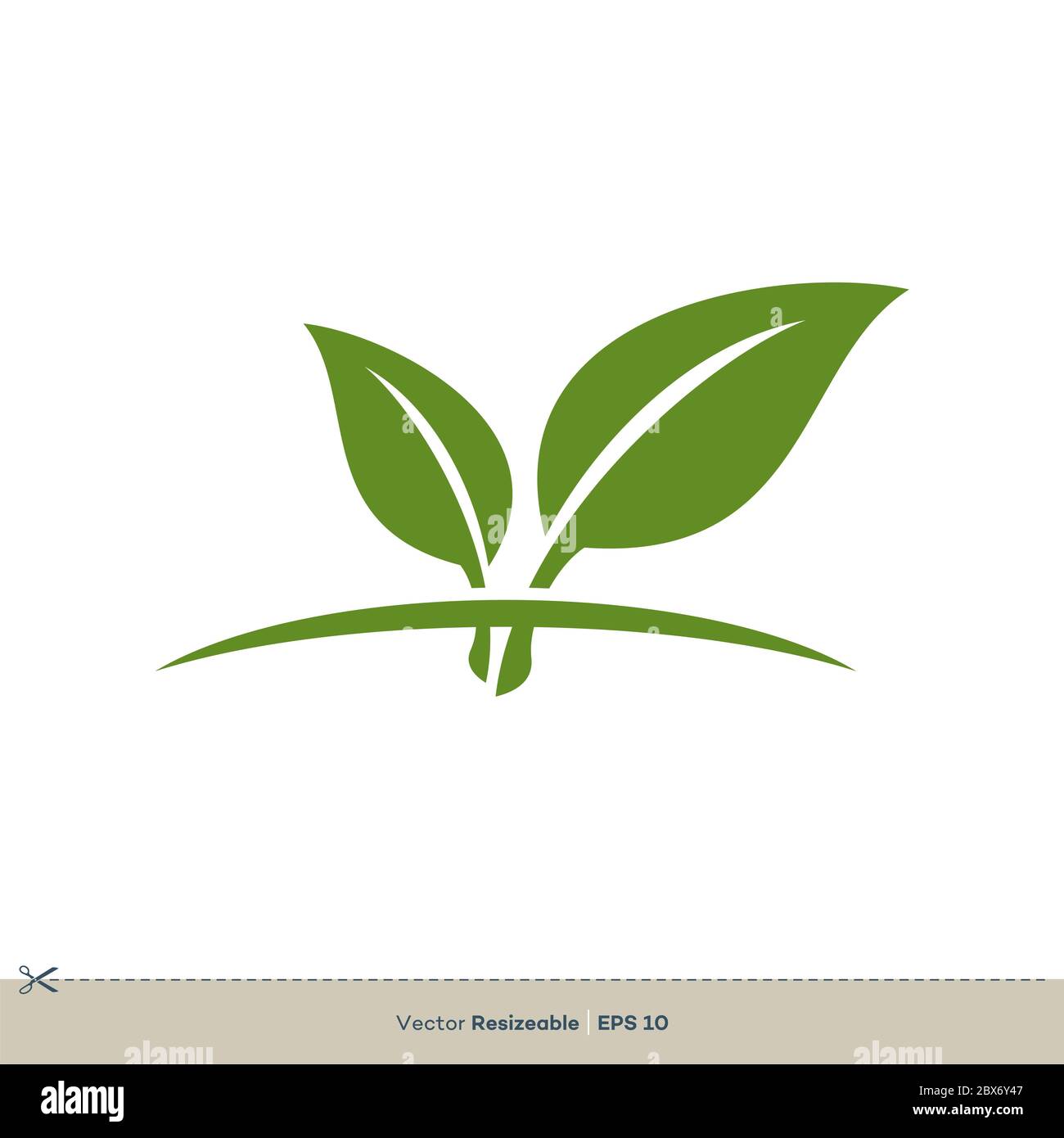 Green Leaves Vector Logo Template Illustration Design. Vector EPS 10 ...