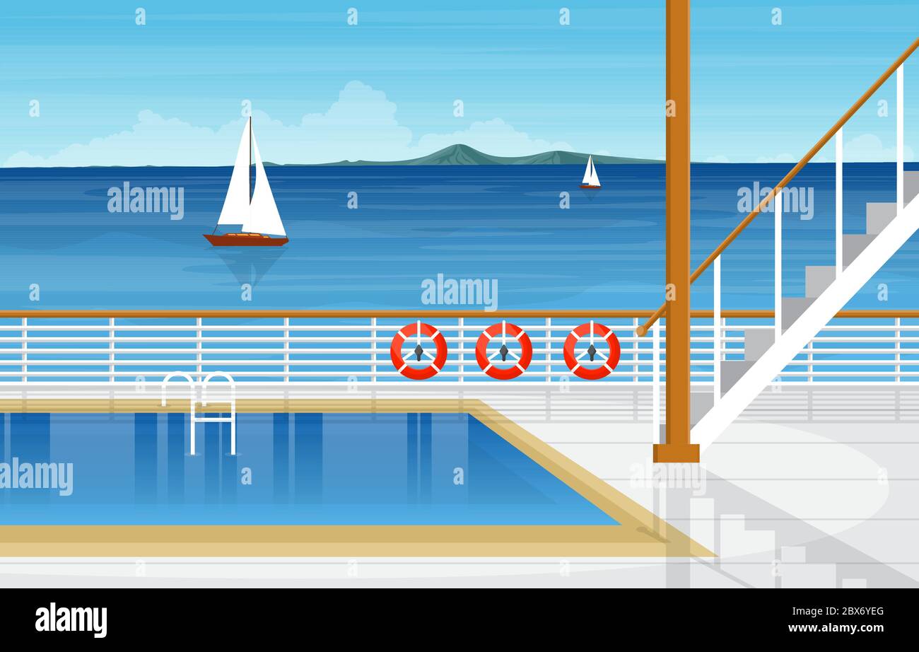 Cruise ship swimming pool Stock Vector Images - Alamy
