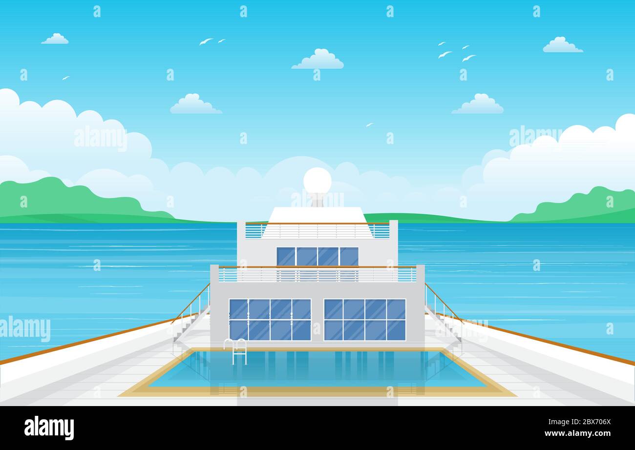 Cruise ship swimming pool Stock Vector Images - Alamy