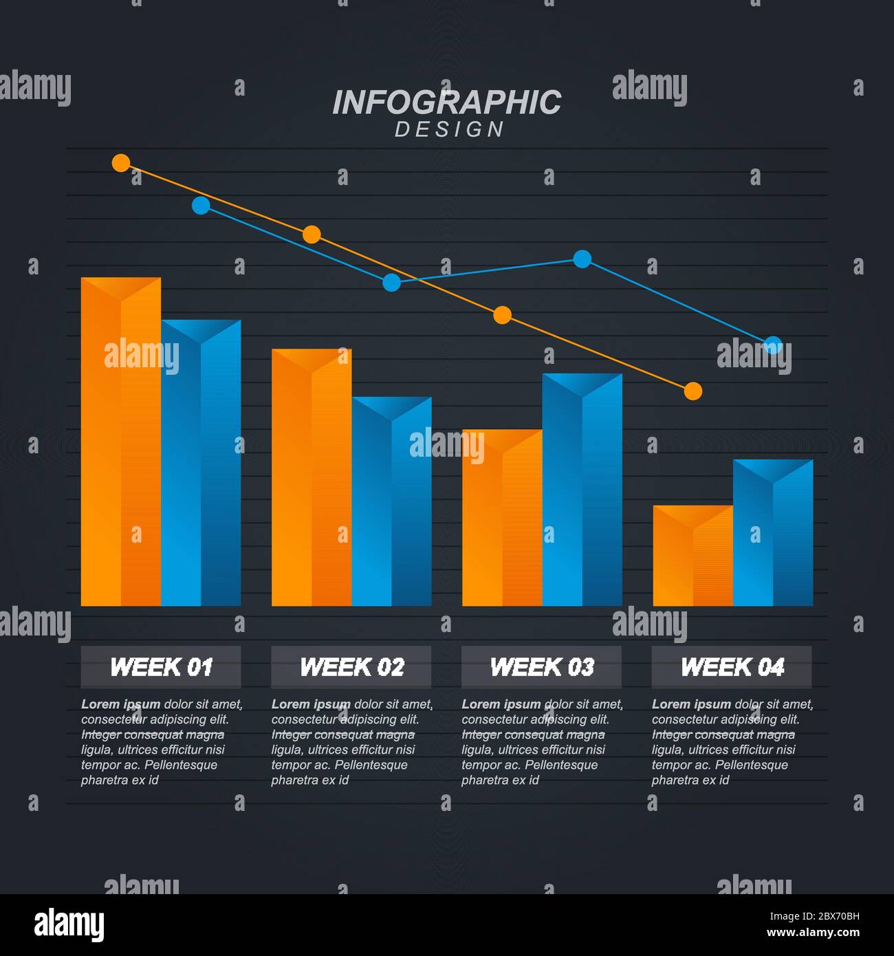 Decreasing Graph Bar Chart Economic Pressure Financial Problem ...