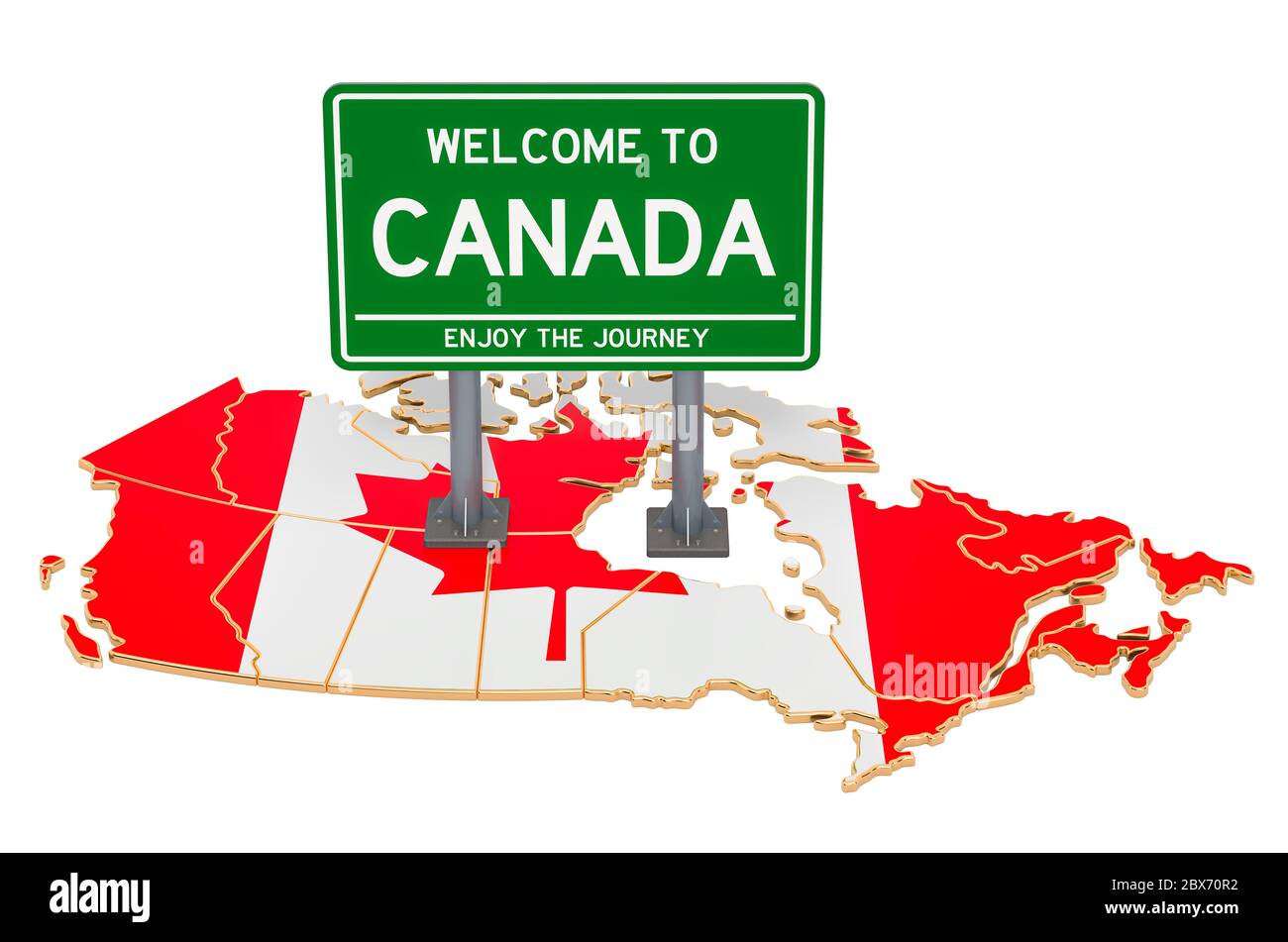 Welcome to canada sign border hi-res stock photography and images - Alamy
