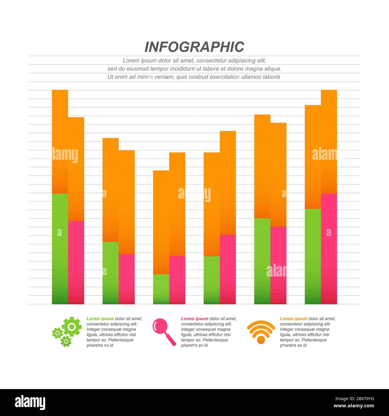 Decreased graph illustration Stock Vector Images - Alamy