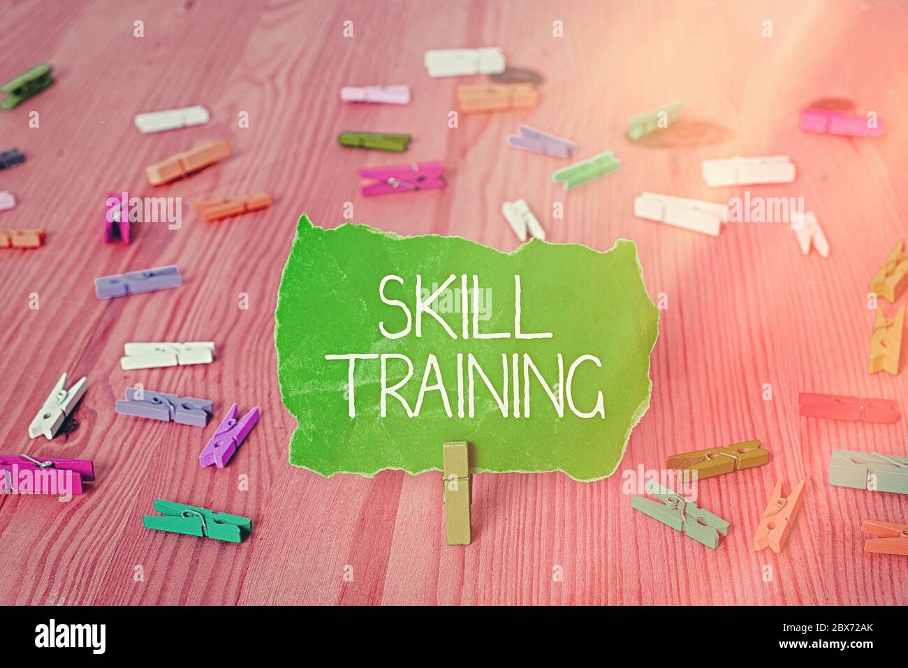 Writing note showing Skill Training. Business concept for designed to ...
