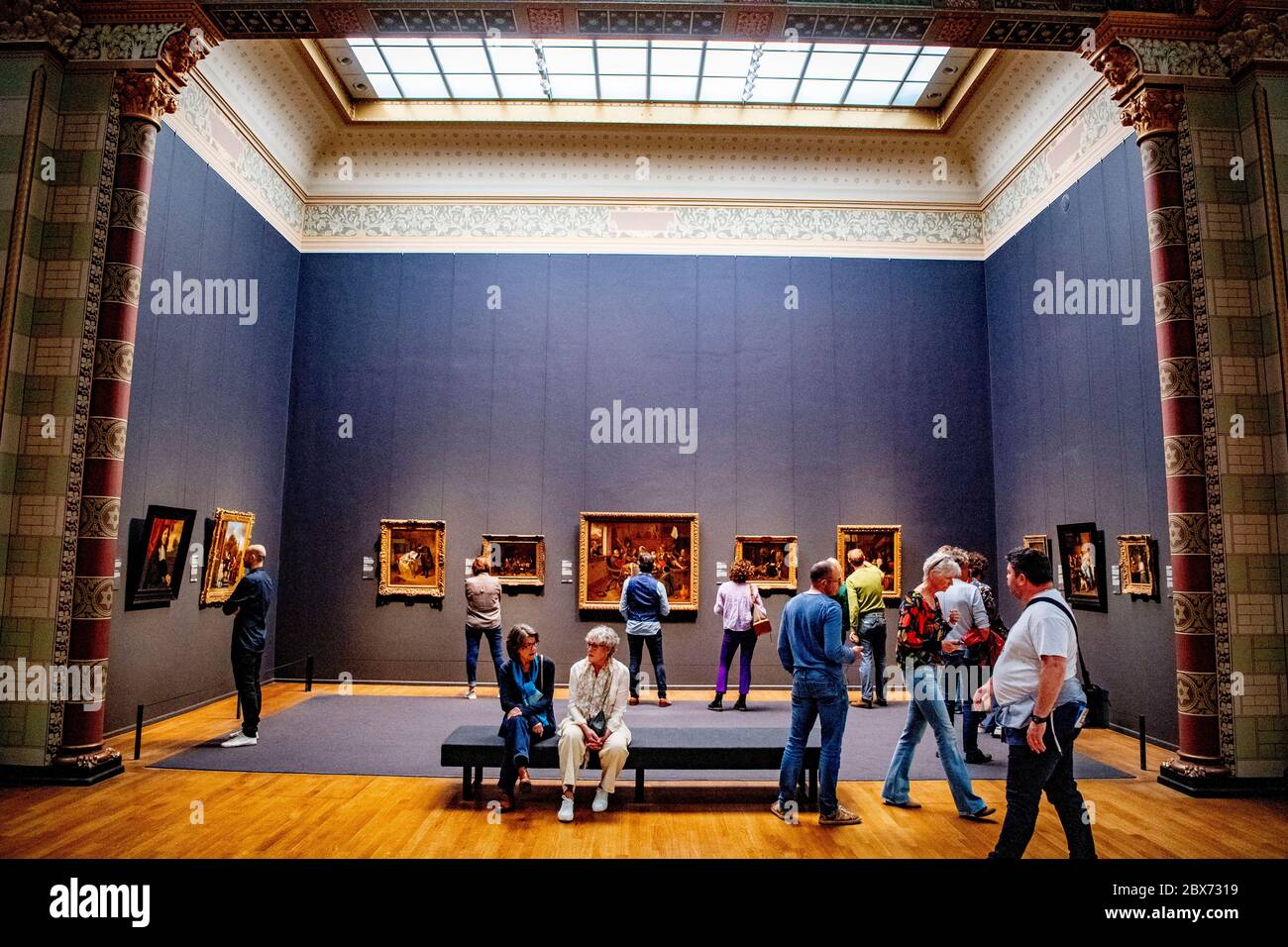 People seen during the reopening at the museum.The Rijksmuseum, Dutch ...