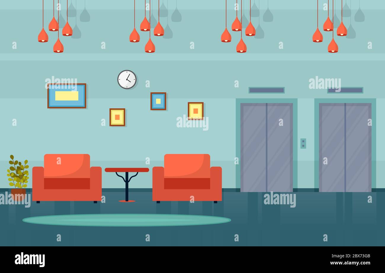 Hotel lobby illustration hi-res stock photography and images - Alamy