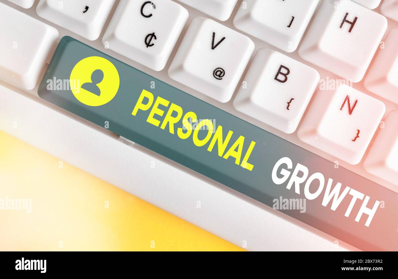 Text sign showing Personal Growth. Business photo showcasing a longterm ...