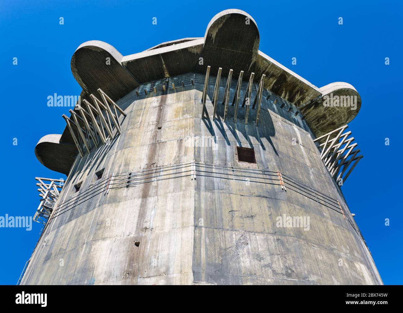 One of the famous flak towers from the second world war in the Augarten ...
