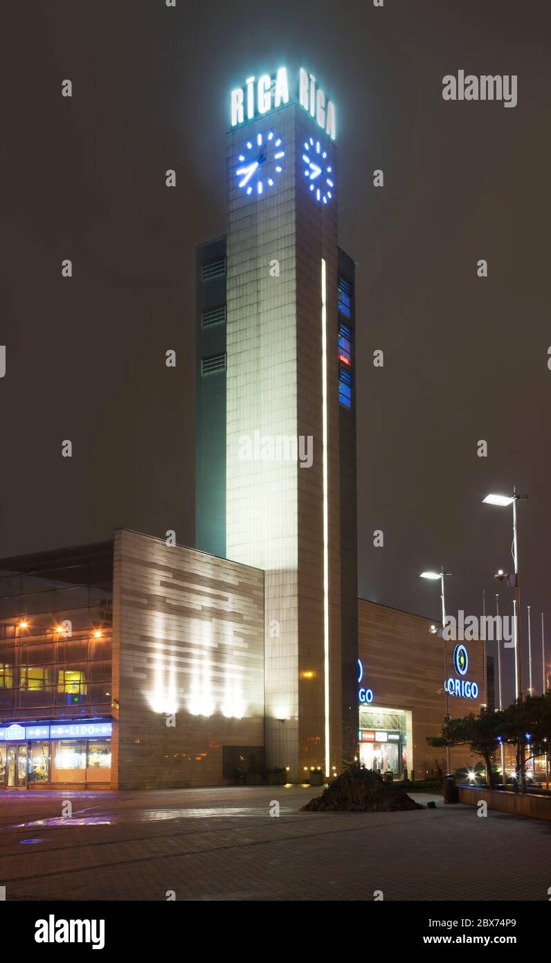 Clock riga town railway hi-res stock photography and images - Alamy