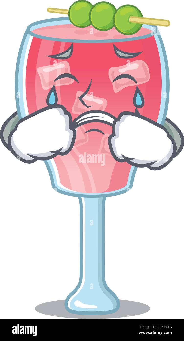 Caricature design of cosmopolitan cockta having a sad face Stock Vector ...