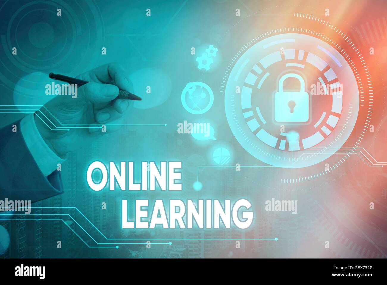 Word writing text Online Learning. Business photo showcasing taking a ...