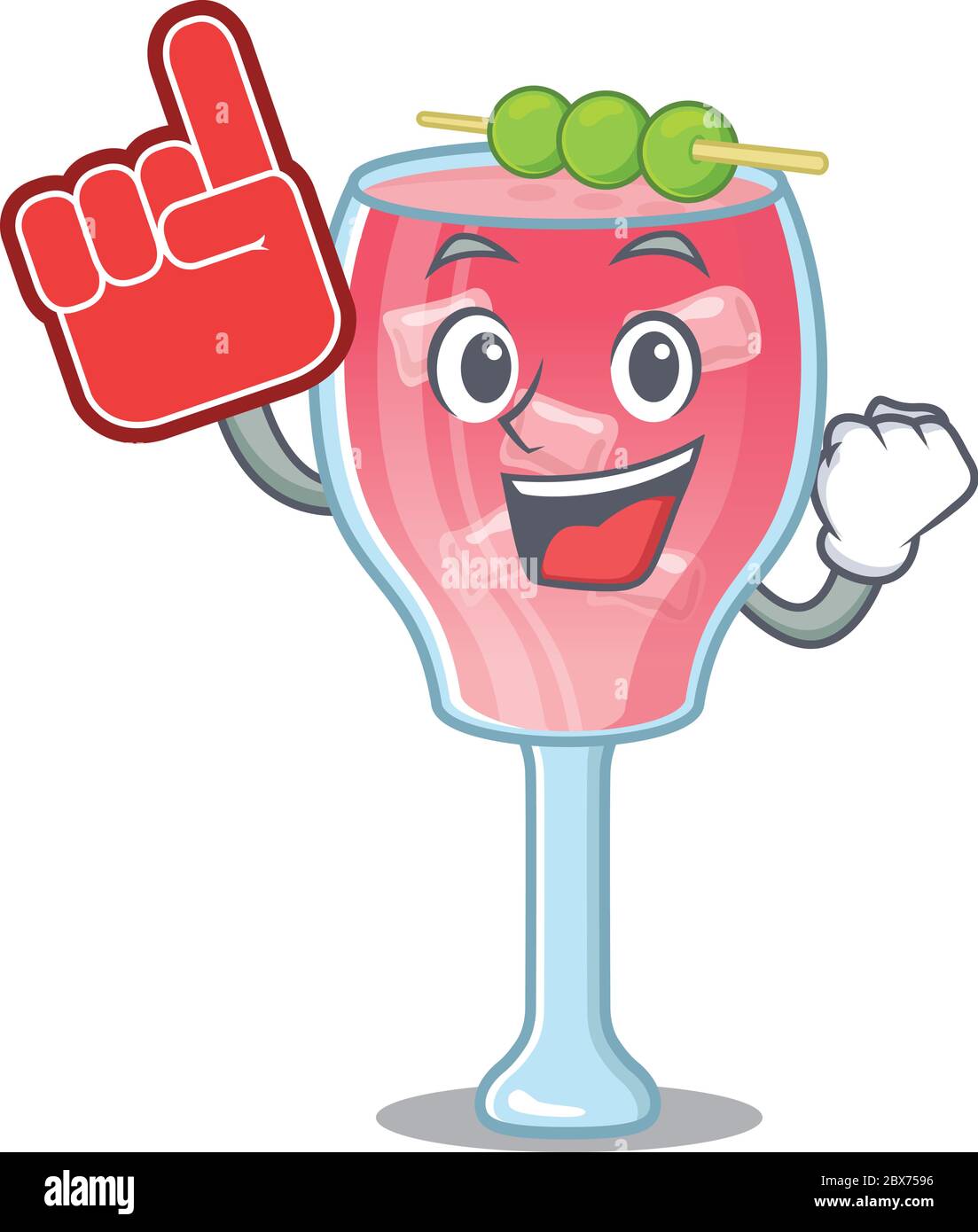 Cosmopolitan cocktail in cartoon drawing character design with Foam ...