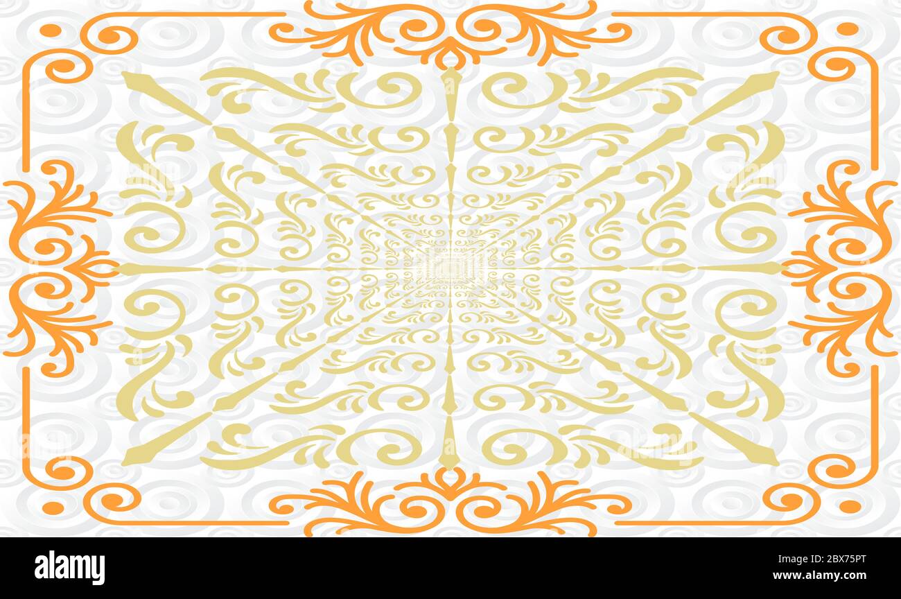 Gold design pattern backdrop Cut Out Stock Images & Pictures - Alamy
