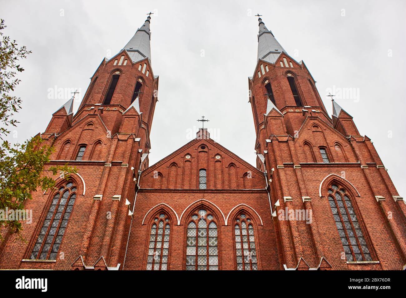 Front side of Gothic style church Stock Photo - Alamy