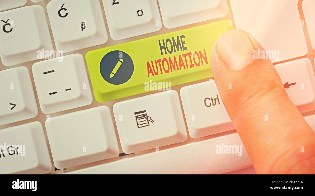 Word writing text Home Automation. Business photo showcasing monitoring ...