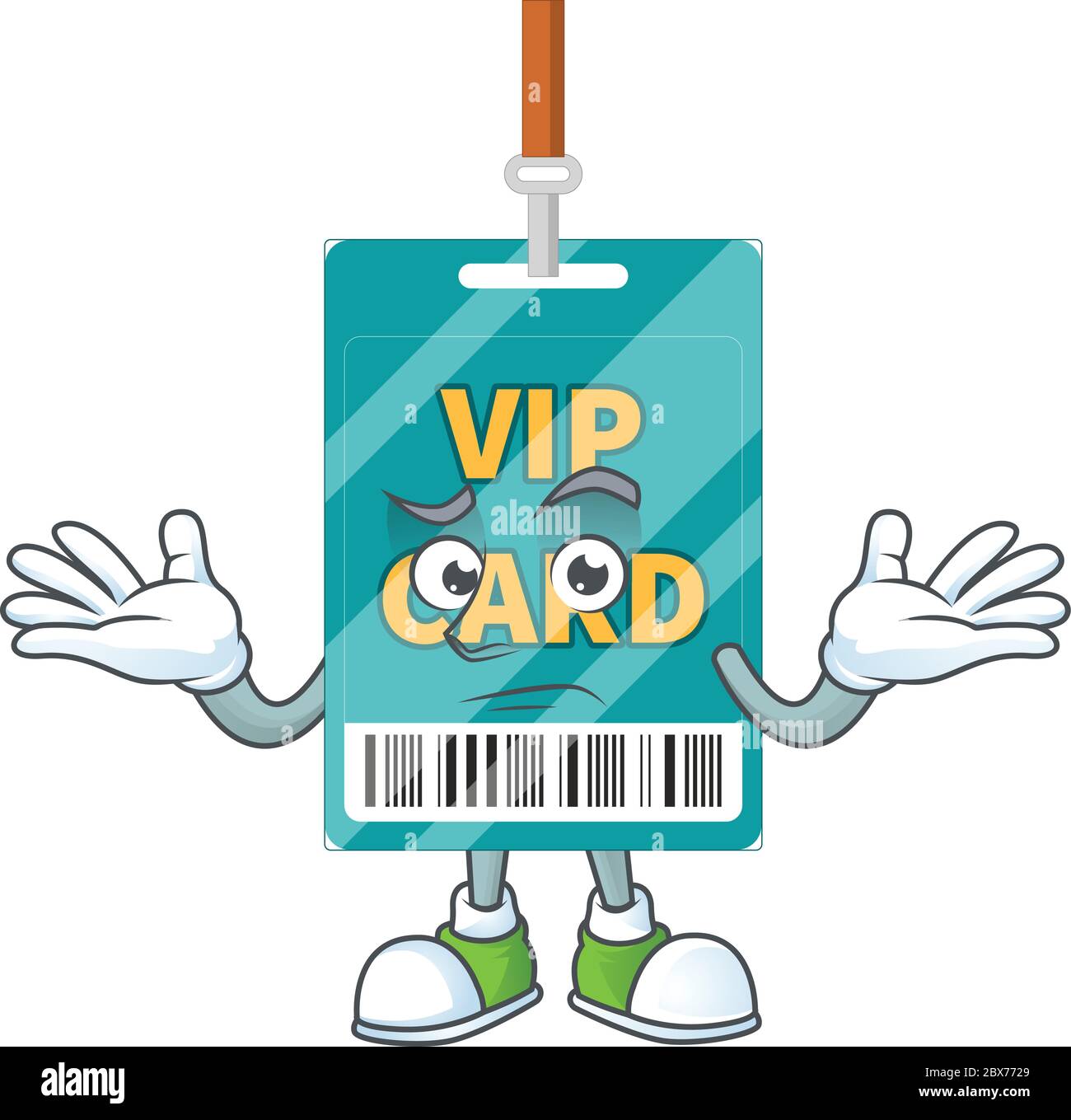 A cartoon image of VIP pass card in smirking face Stock Vector Image ...