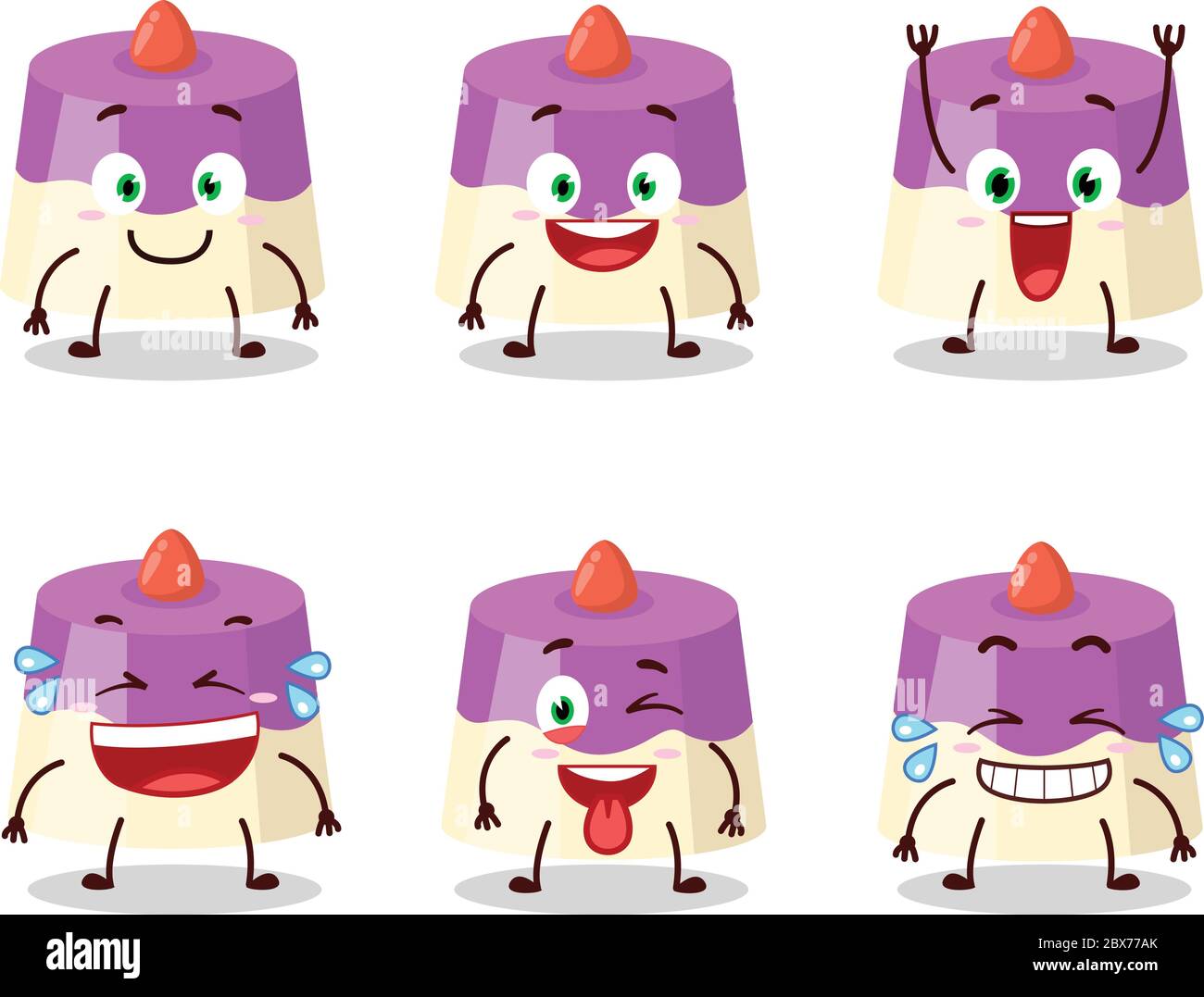 Cartoon character of cake with smile expression Stock Vector Image ...