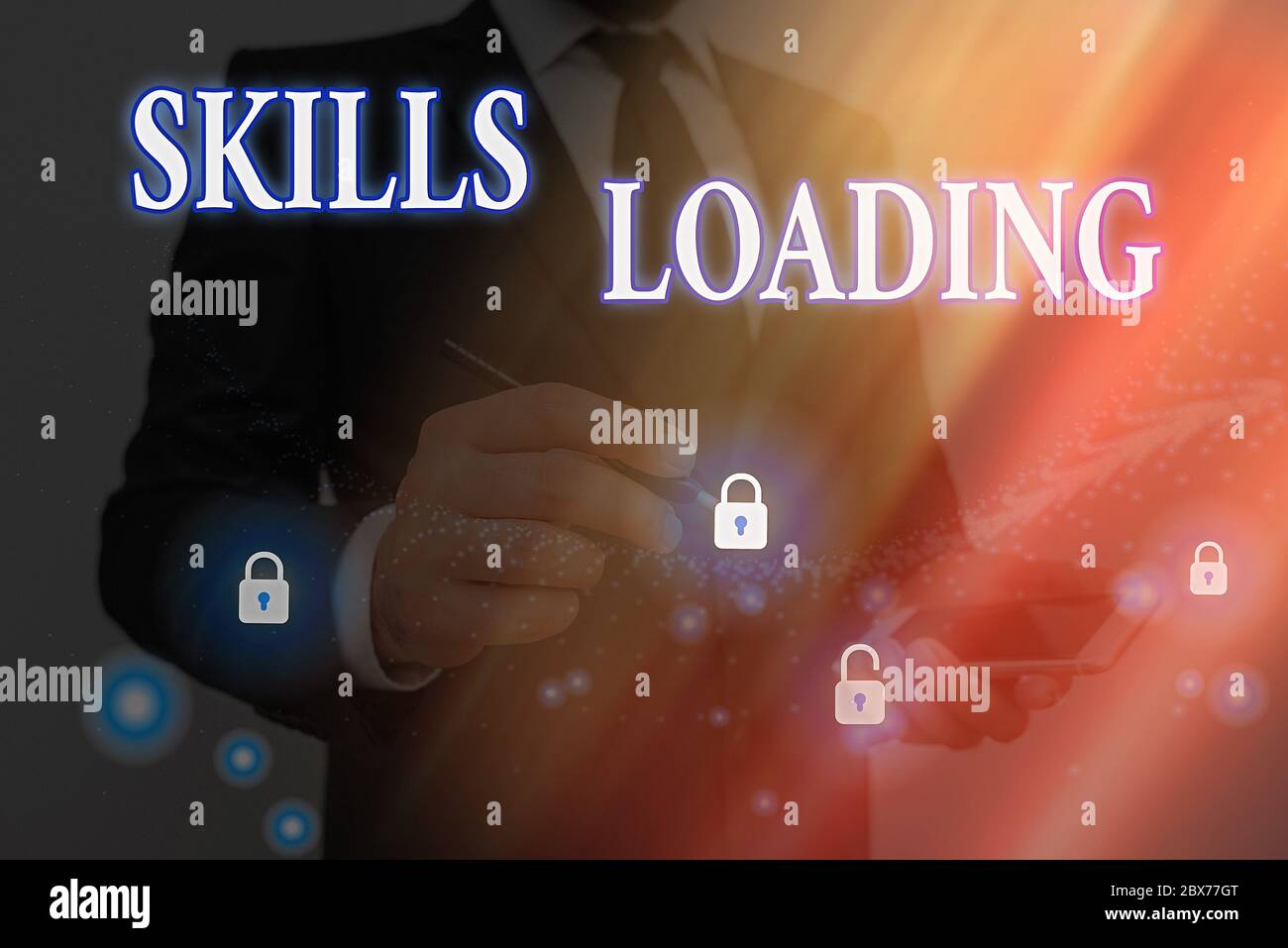 Conceptual hand writing showing Skills Loading. Concept meaning points out the degree of ...