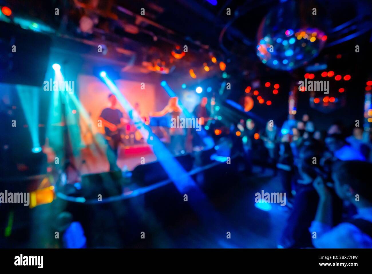 Music band performing live at night club Stock Photo - Alamy