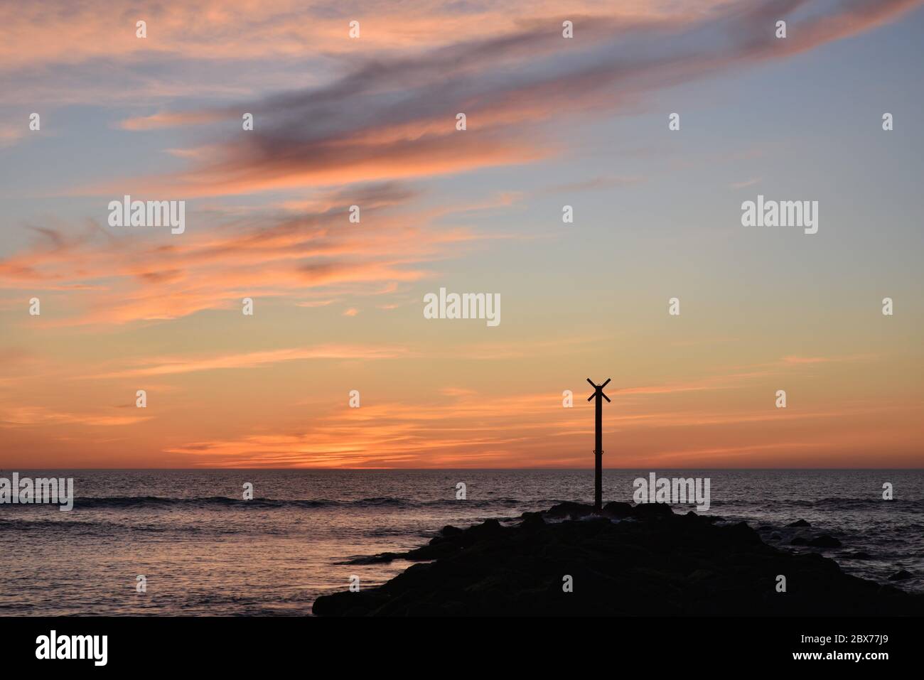 Beautiful sunset on the dike hi-res stock photography and images - Alamy