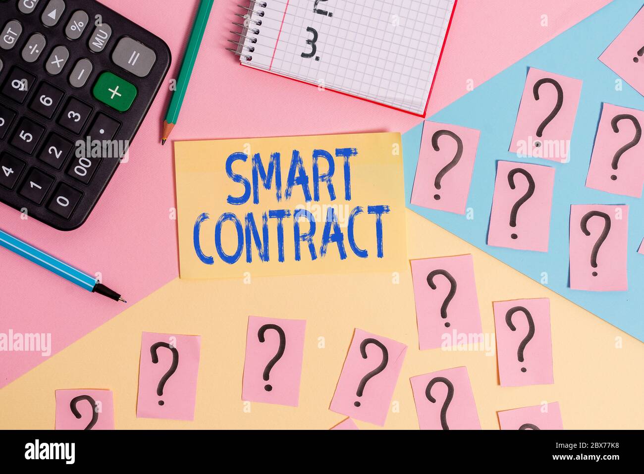 Conceptual hand writing showing Smart Contract. Concept meaning digital ...
