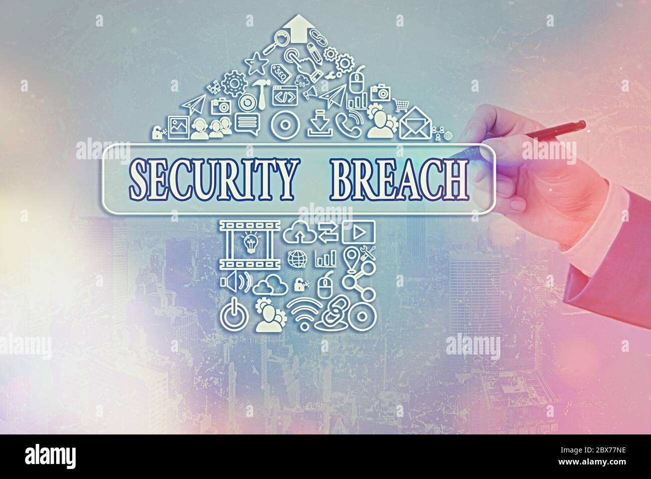 Handwriting text writing Security Breach. Conceptual photo unauthorized ...