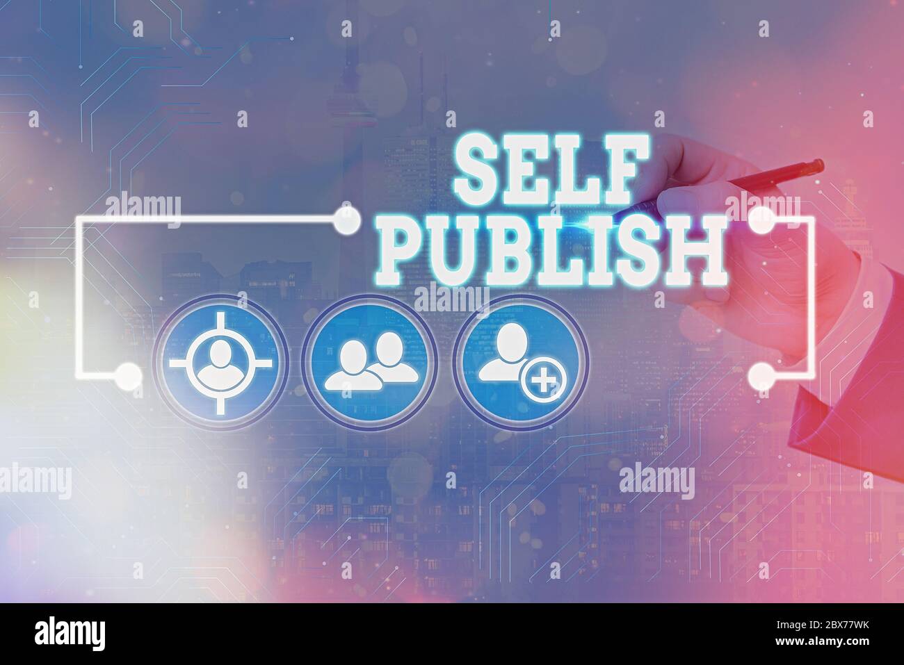 Text sign showing Self Publish. Business photo showcasing Publication ...