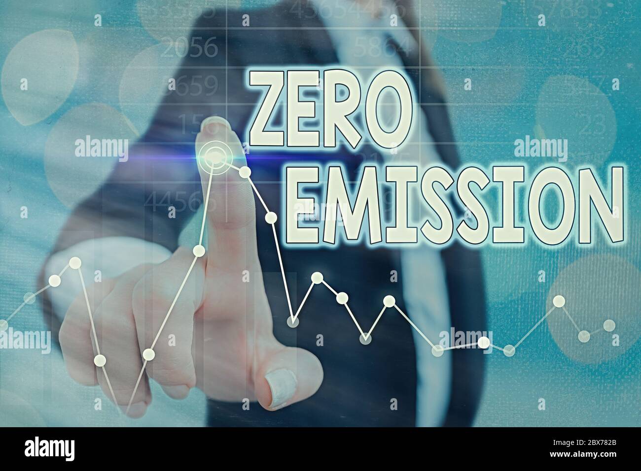 Conceptual hand writing showing Zero Emission. Concept meaning refers ...
